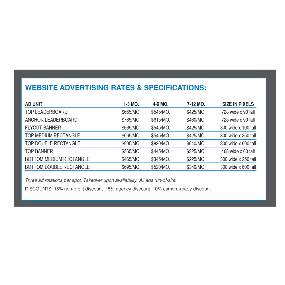 Rate Card 1 - Vinset Advertising